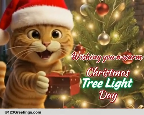 Send Christmas Tree Light Day Wishes Free Christmas Tree Light Day ...