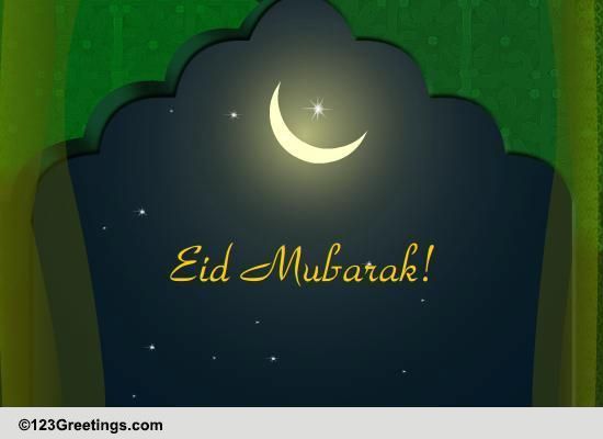 A Joyous Eid Free Eid Mubarak Ecards Greeting Cards 123 Greetings