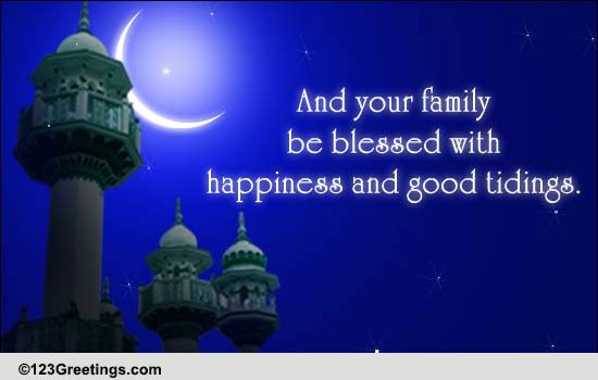 Eid Blessings Of Happiness. Free Religious Blessings eCards | 123 Greetings