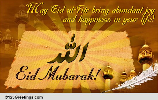 A Holy Spirit Of Joy On Eid... Free Spirit of Eid eCards, Greeting ...