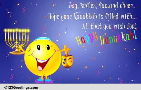 A Fun-filled Hanukkah... Free Friends & Family eCards | 123 Greetings