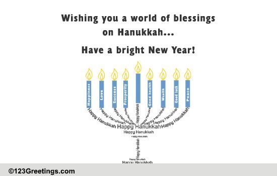 Blessings Of Hanukkah... Free Religious Blessings eCards, Greeting ...