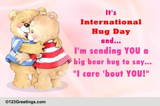 A Big Bear Hug... Free International Hug Day eCards, Greeting Cards ...