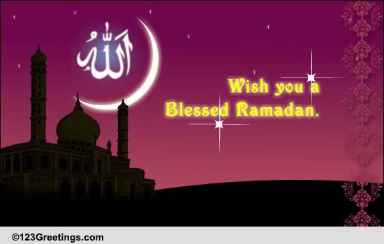 Ramadan Wishes Across The Miles. Free Religious Blessings eCards | 123 ...