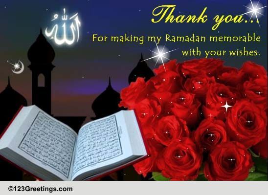 Ramadan Thank You. Free Thank You eCards, Greeting Cards | 123 Greetings