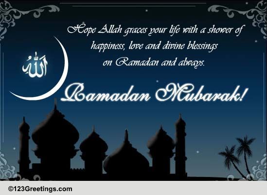 Allah's Grace On Ramadan. Free Ramadan Mubarak eCards, Greeting Cards ...