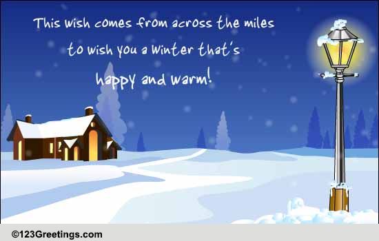 Winter Wishes Across The Miles... Free Friends & Family eCards | 123 ...