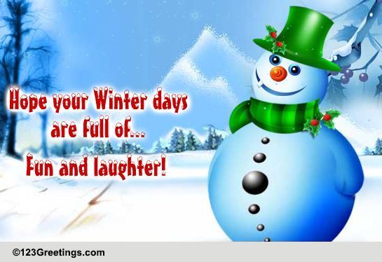 Winter Fun With Snowman! Free Cool Fun eCards, Greeting Cards | 123 ...