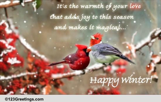 Romantic Winter Greetings... Free Love eCards, Greeting Cards | 123 ...