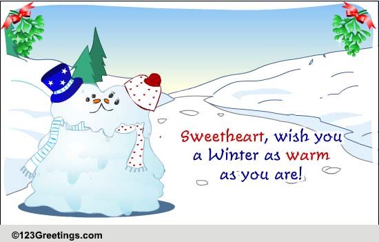 Romantic Winter Wish! Free Love eCards, Greeting Cards | 123 Greetings