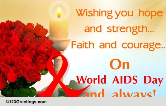 Hope And Strength... Free World AIDS Day eCards, Greeting Cards | 123 ...