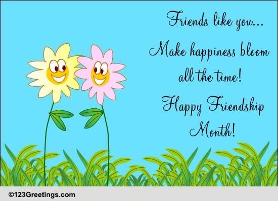 Compliment A Friend... Free Intl. Friendship Month eCards | 123 Greetings