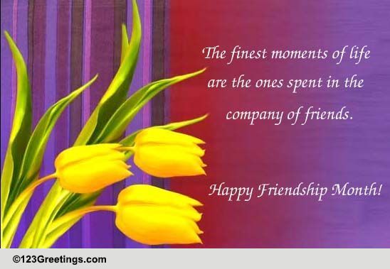 Intl. Friendship Month Cards, Free Intl. Friendship Month Wishes | 123 ...