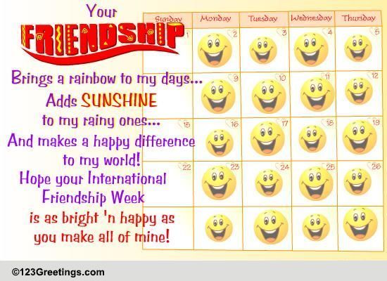 A Happy Difference... Free Intl. Friendship Week eCards, Greeting Cards ...