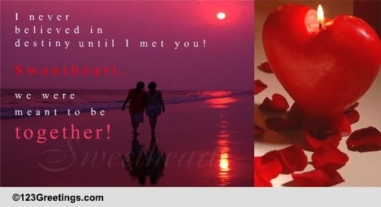 We Were Meant To Be Together! Free Heart to Heart Day eCards | 123 ...