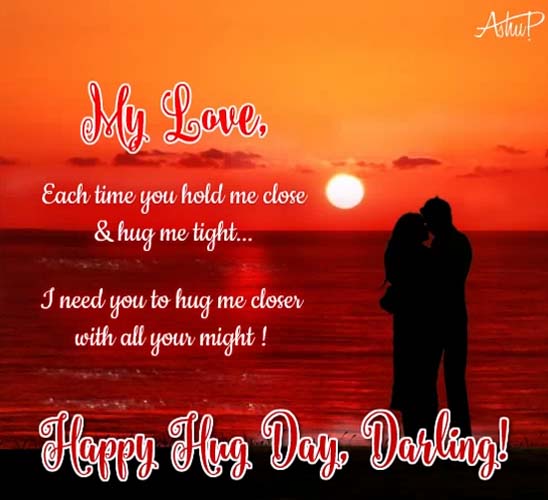 Romantic Hugs For My Love! Free Hug Day eCards, Greeting Cards | 123 ...