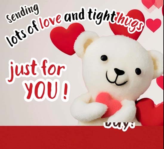 Sending Hugs Just For You! Free Hug Day eCards, Greeting Cards | 123 ...