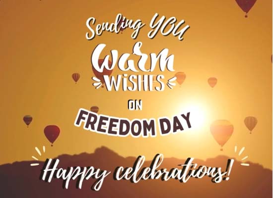 Freedom Day Celebrations Ecard. Free National Freedom Day eCards | 123 ...