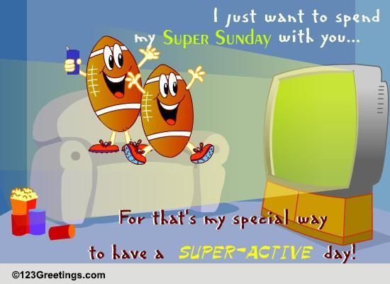 A Super-active Day! Free Super Sunday eCards, Greeting Cards | 123 ...
