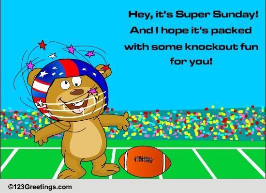 Some Knockout Fun! Free Super Sunday eCards, Greeting Cards | 123 Greetings