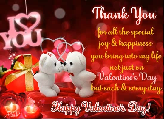 Valentine's Day Thank You Cards, Free Valentine's Day Thank You Wishes ...
