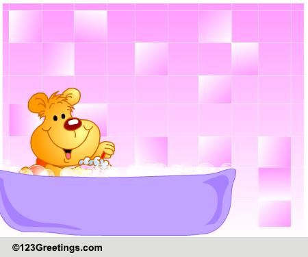Bubbling With Smiles! Free Bubble Bath Day eCards, Greeting Cards | 123 ...