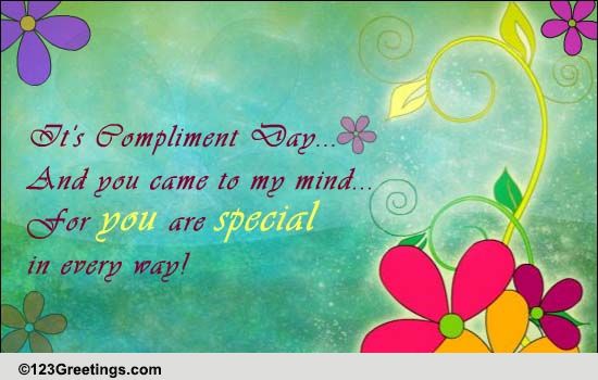 You Are Special... Free Compliment Day eCards, Greeting Cards | 123 ...