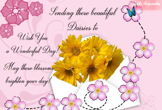 Sending Blossoms To Brighten Your Day! Free Daisy Day eCards | 123 ...