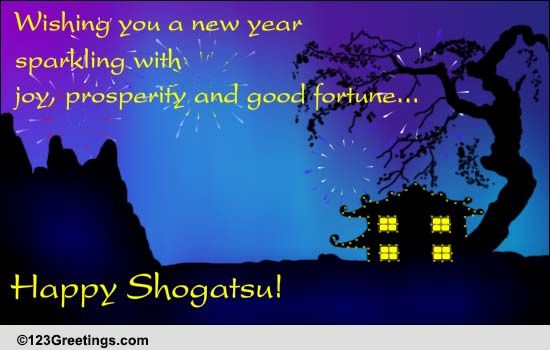 Sparkling Japanese New Year! Free Japanese New Year eCards | 123 Greetings