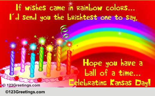 Kansas Day Celebrations! Free Kansas Day eCards, Greeting Cards | 123 ...