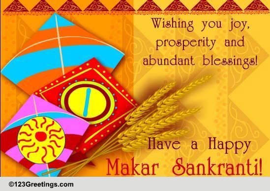 Abundant Blessings! Free Makar Sankranti eCards, Greeting Cards | 123 ...