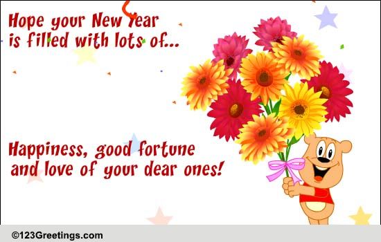 A Cute Thank You Wish On New Year. Free Thank You eCards, Greeting ...