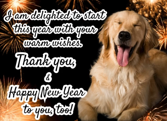 Cute Thank You Ecard On New Year. Free Thank You eCards, Greeting Cards ...