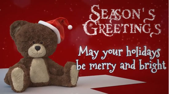 Season’s Greetings With Bear In A Box. Free Warm Wishes eCards | 123 ...