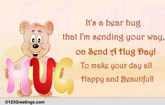 A Comfy And Cuddly Hug... Free Friendly Hugs eCards, Greeting Cards ...