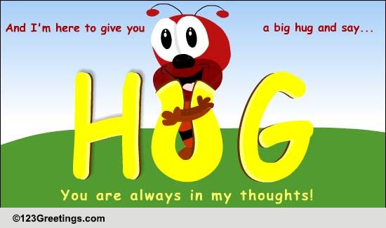 A Cute Wish On Send A Hug Day. Free Friendly Hugs eCards, Greeting ...
