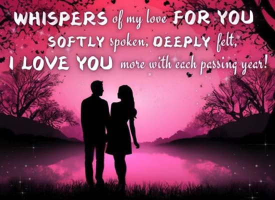 Whispers Of My Love For You. Free Whisper 'I Love You' Day eCards | 123 ...