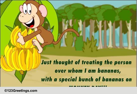 Monkeying Around On Monkey Day! Free Monkey Day eCards, Greeting Cards ...