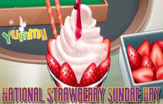 National Strawberry Sundae Day Cards, Free National Strawberry Sundae ...