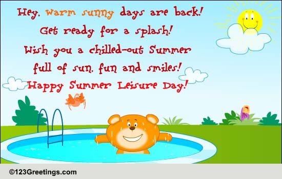 Enjoy Summer Leisure Day! Free Summer Leisure Day eCards, Greeting ...