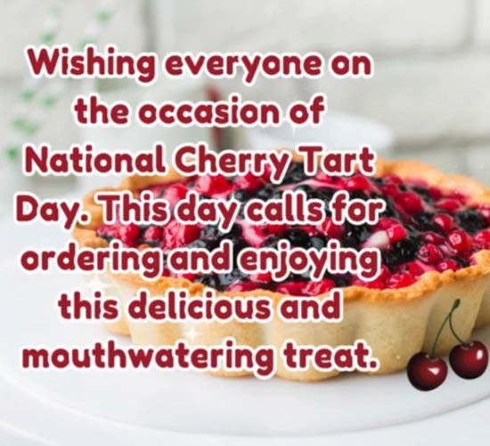 Baked Cherry Tart. Free Cherry Tart Day eCards, Greeting Cards | 123 ...