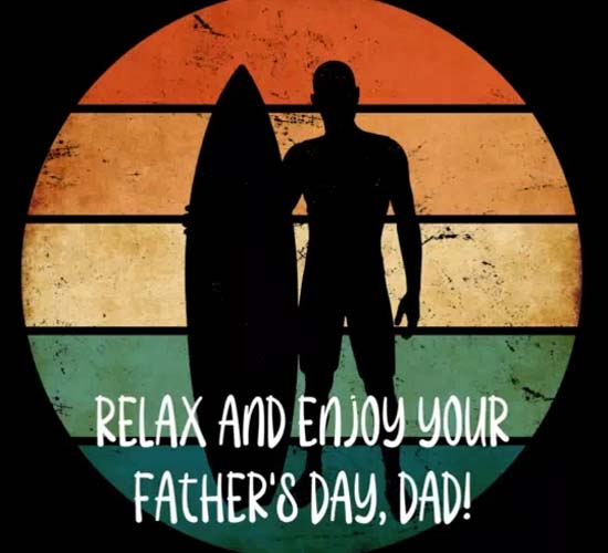 Surfer Father’s Day Card Free Happy Father's Day eCards | 123 Greetings