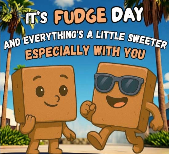Everything Is Sweeter With You. Free National Fudge Day eCards | 123 ...