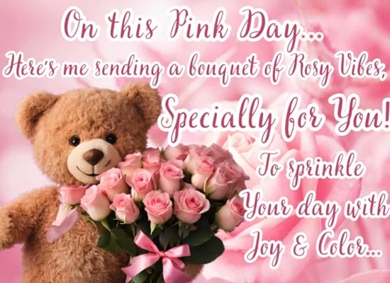 Rosy Vibes Specially For You. Free National Pink Day eCards | 123 Greetings