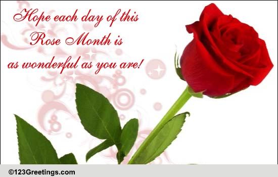 A Rose On Rose Month. Free Rose Month eCards, Greeting Cards | 123 ...