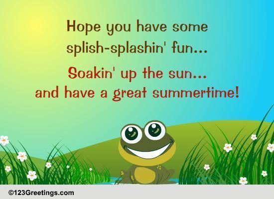 Fun In Summer... Free Fun eCards, Greeting Cards | 123 Greetings