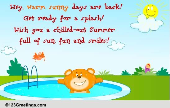 Summer Days Are Back! Free Happy Summer eCards, Greeting Cards | 123 ...