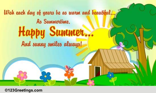 Warm And Beautiful Summertime. Free Happy Summer eCards, Greeting Cards ...