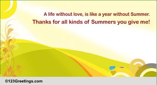Thank You For All The Summers... Free Thank You eCards, Greeting Cards ...