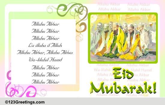 Allahu Akbar... Free Allah's Blessings eCards, Greeting Cards | 123 ...